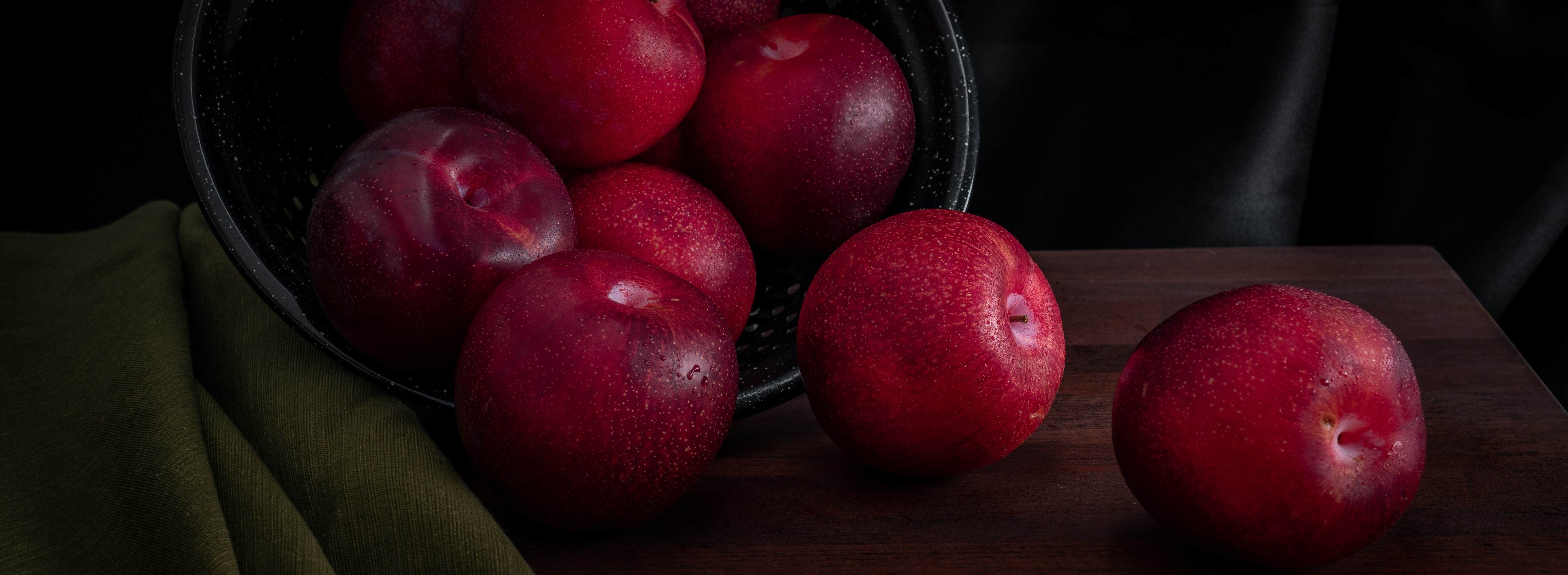 Still Life with Red Plums - Ron Mayhew